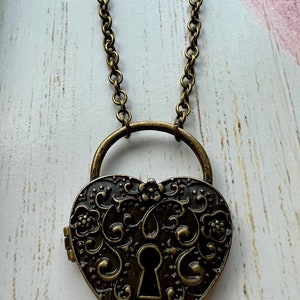 Heart Shaped Locket, Key to My Heart Locket - Etsy