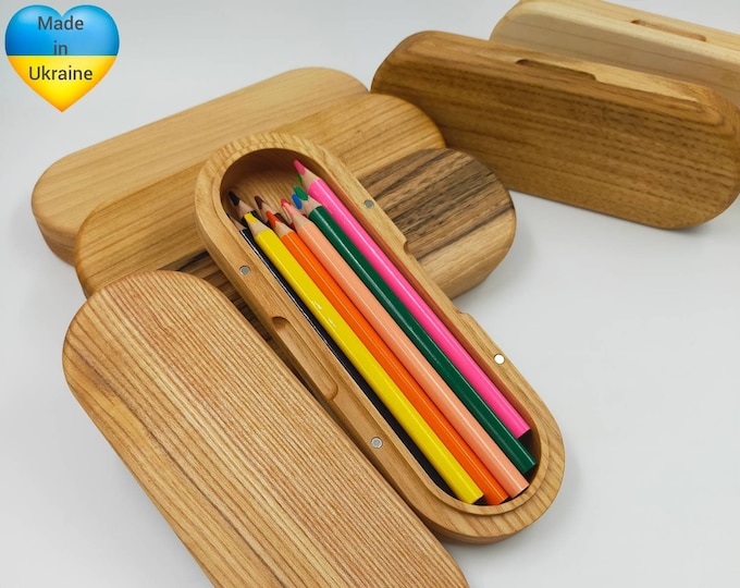 Vintage Pencil Box Sliding Lid Pencil Box Wooden Pencil Box Old Pencil ...