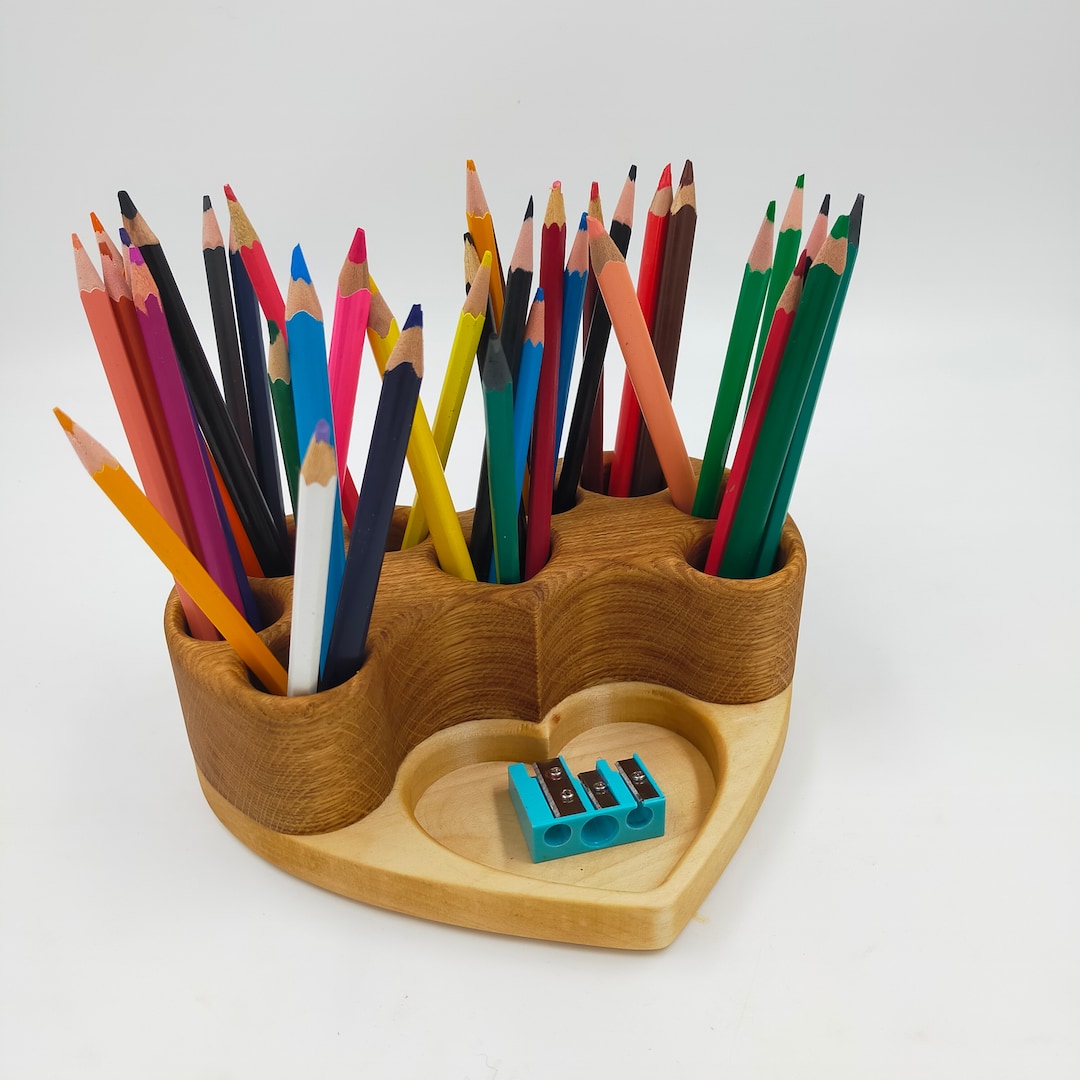 Wooden Pencils Holder Box/organizer Pencil/christmas Present/montessori ...
