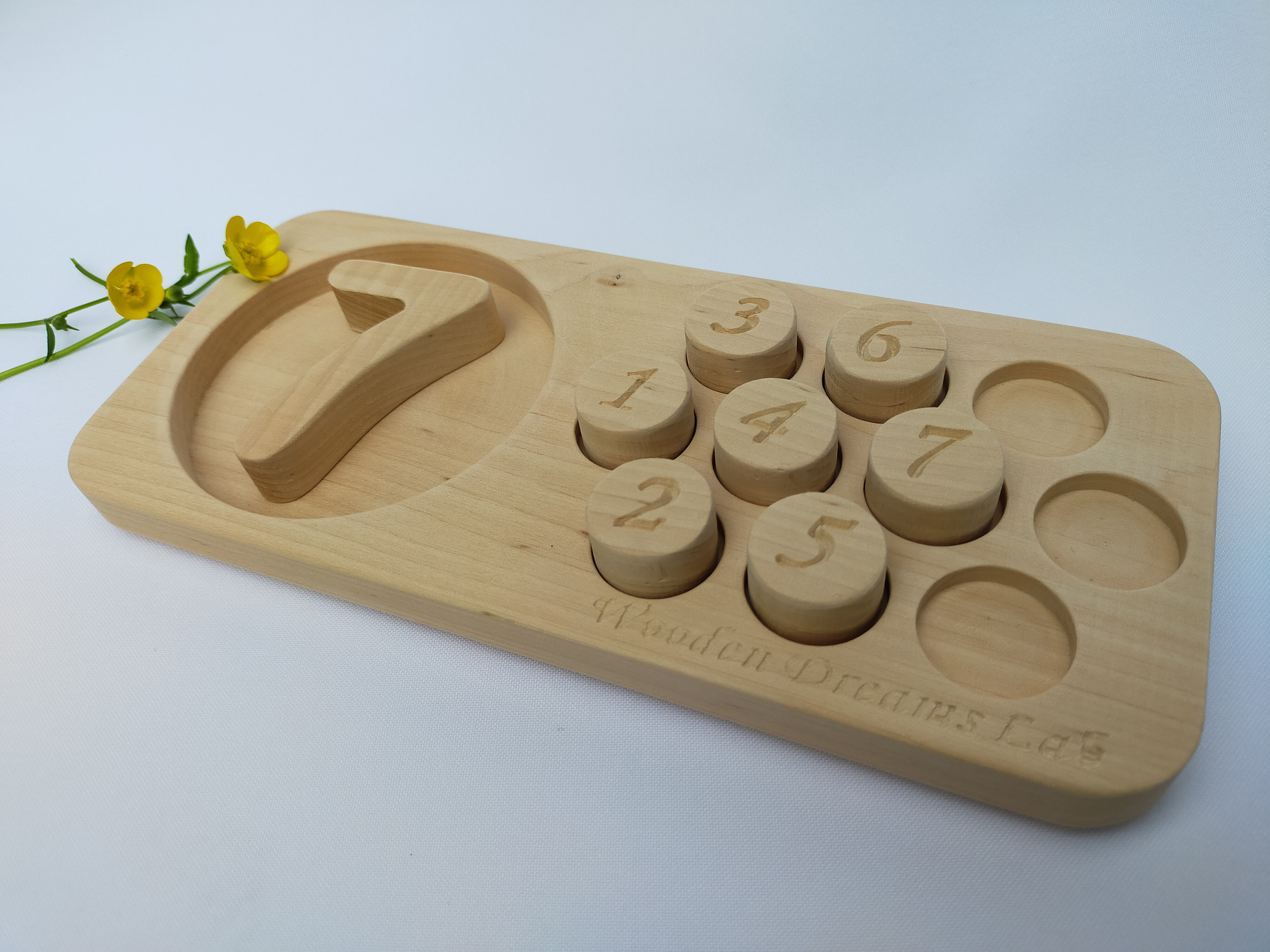 Ten frame WITH NUMBERS SET/Montessori math counting tray | Etsy