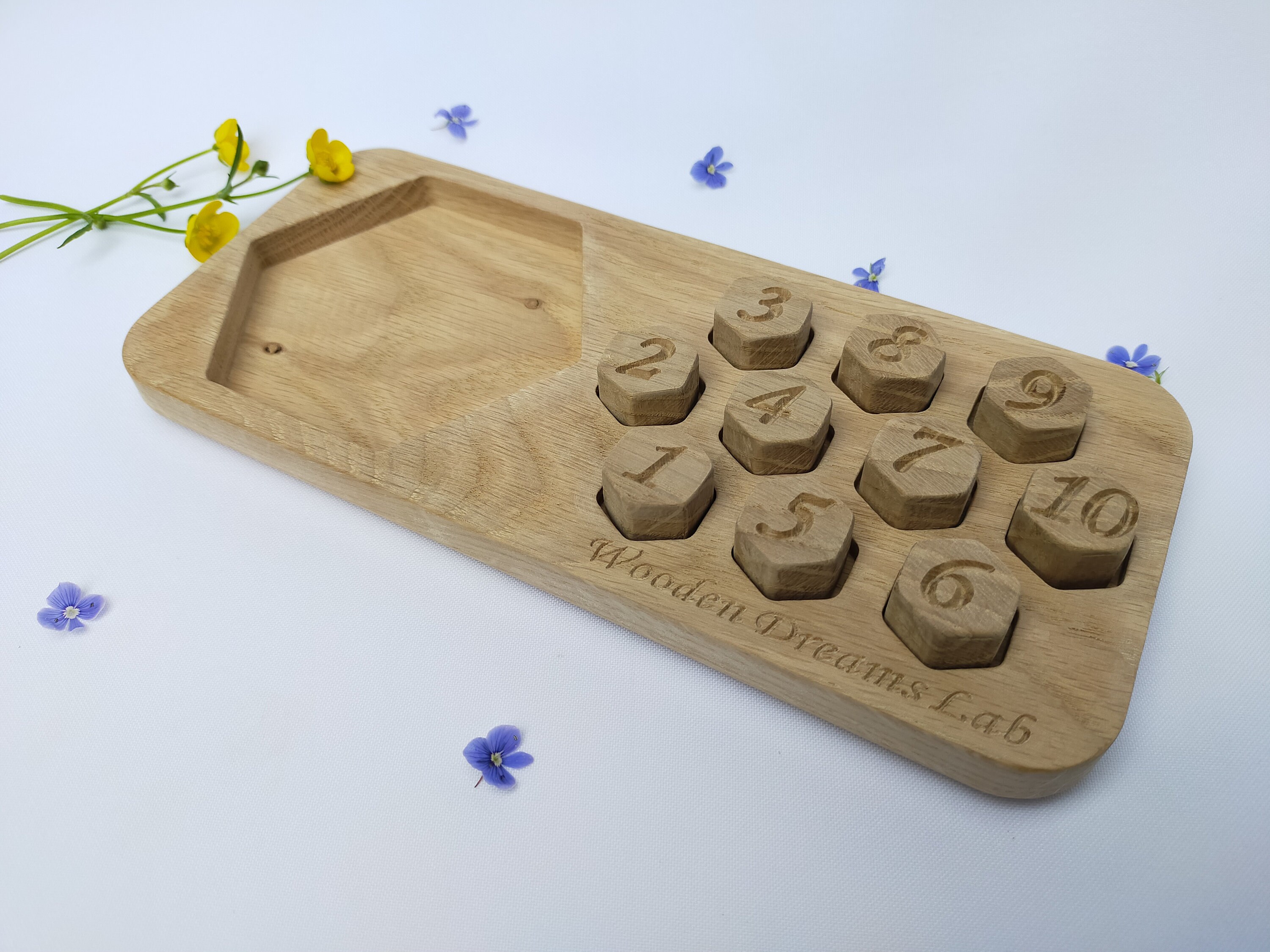 Ten Frame WITH NUMBERS Set/montessori Math Counting Tray 1-10/preschool ...