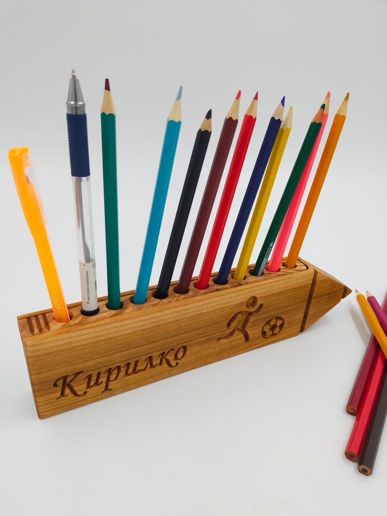 Wooden Pencils Holder Box /organizer Pencil/ Christmas Gift/ - Etsy