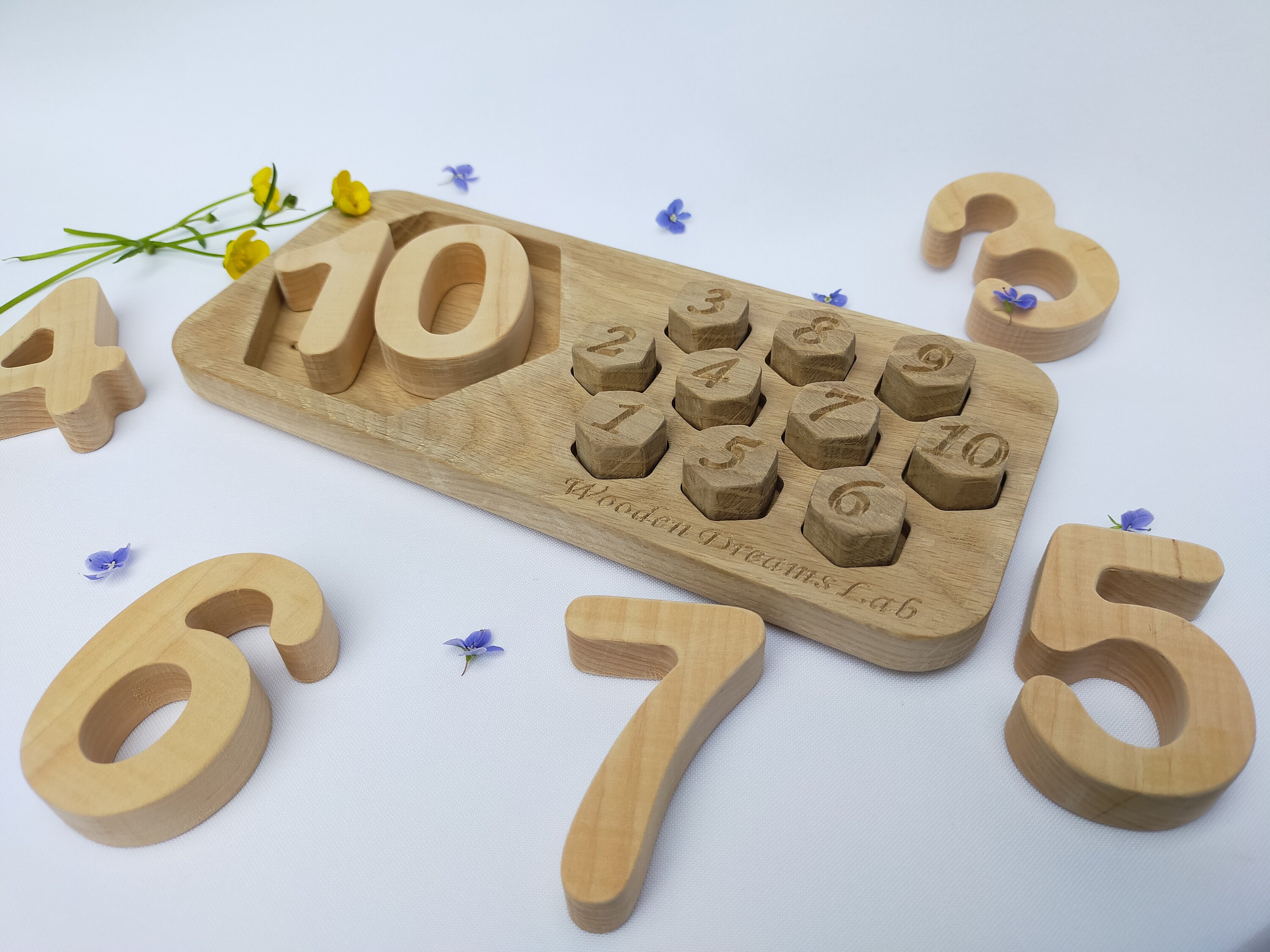 Ten Frame WITH NUMBERS Set/montessori Math Counting Tray 1-10/preschool ...