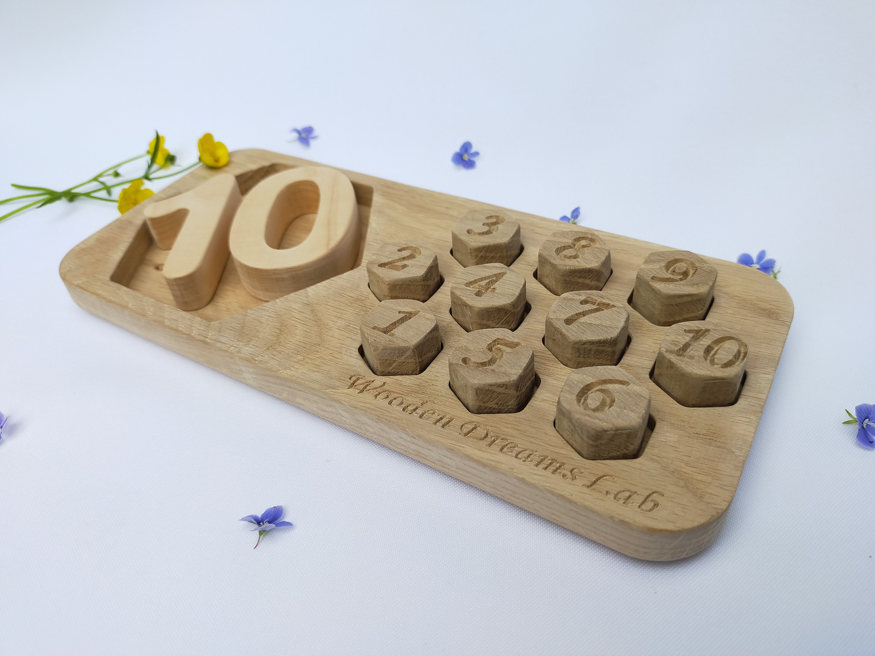 Ten Frame WITH NUMBERS Set/montessori Math Counting Tray 1-10/preschool ...