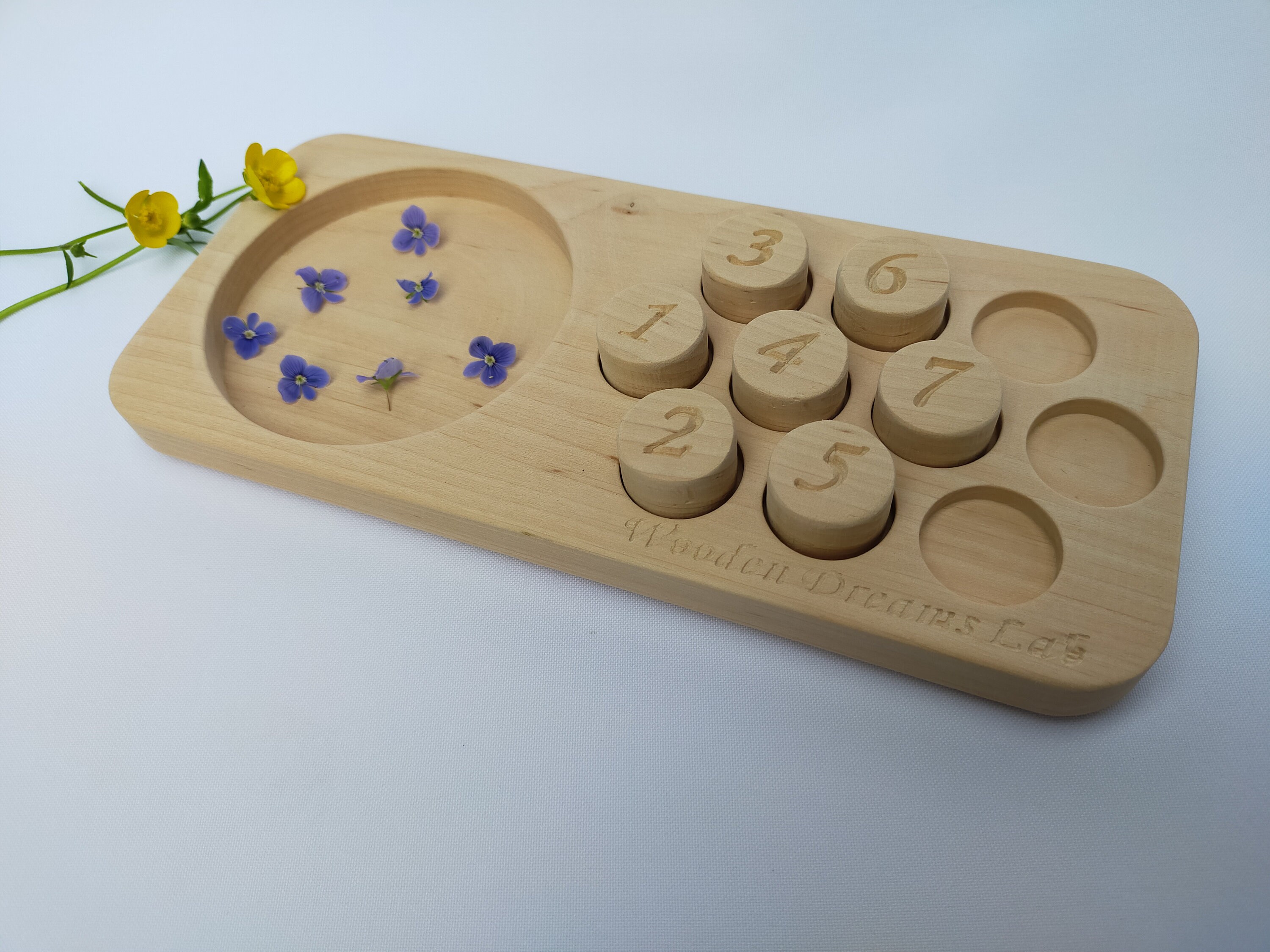 Ten frame WITH NUMBERS SET/Montessori math counting tray | Etsy