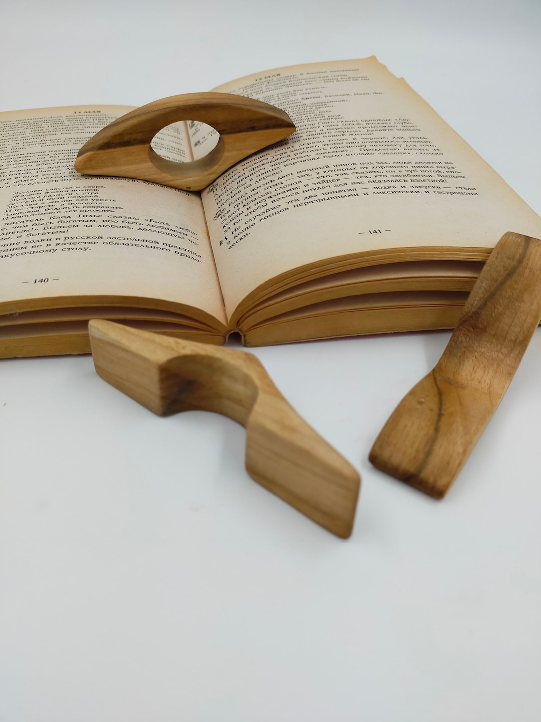 Wooden Bookmark/page Holder/book Accessory/christmas Present/finger ...