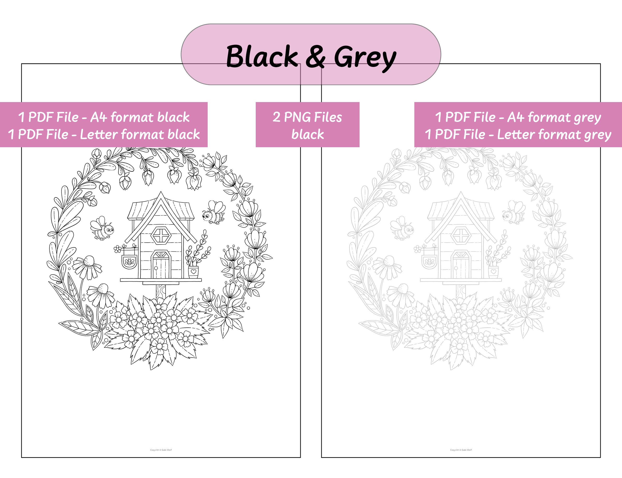 Coloring Pages Fantasy Printable Hand Drawn Digital - Etsy