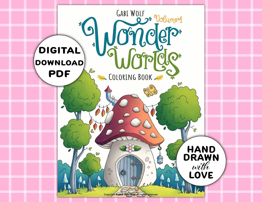 Wonder Worlds 1: Digital Coloring Book With 30 Hand-drawn Coloring Pages, PDF Download ...