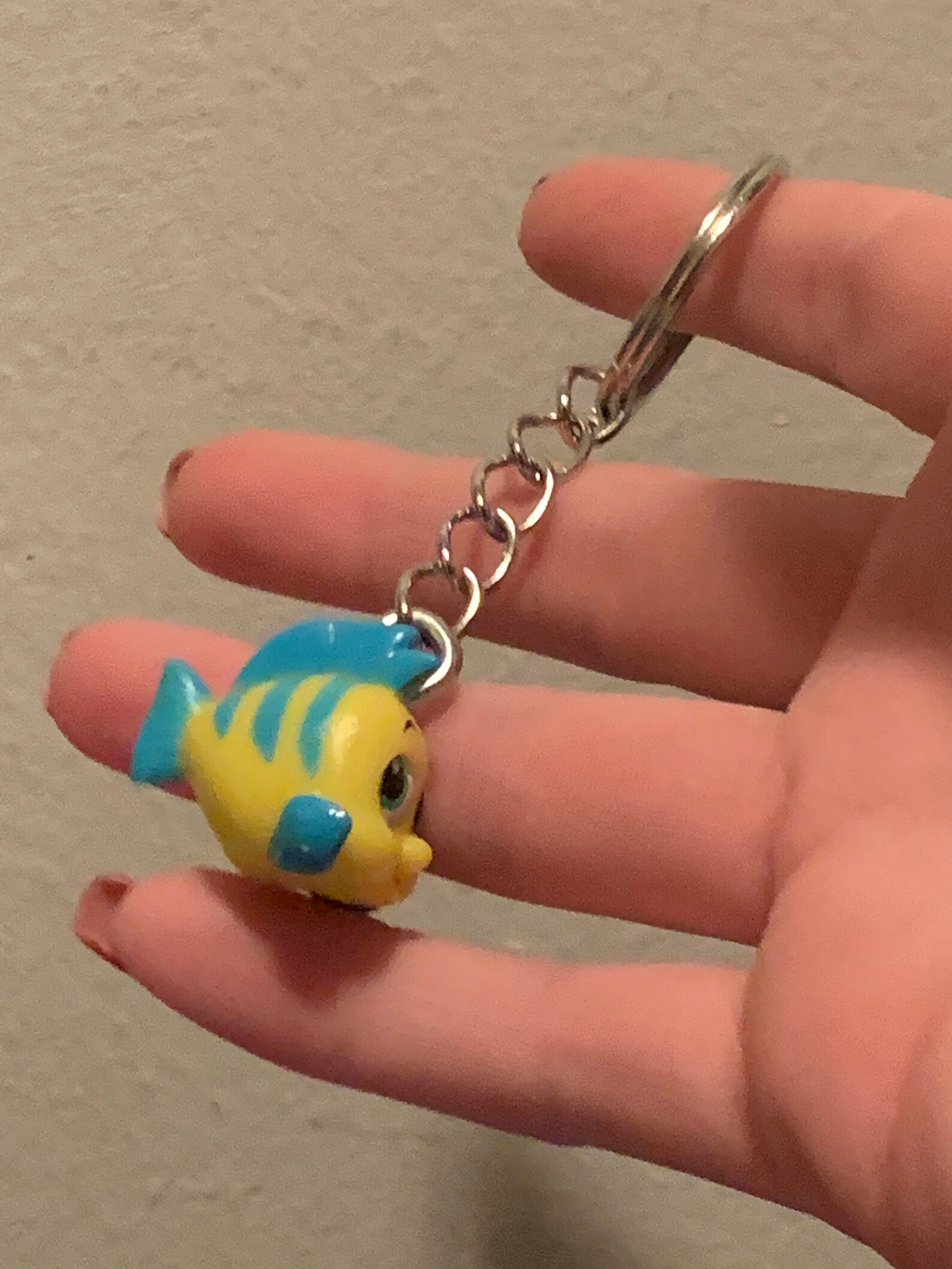 Flounder from the little mermaid Custom keychain - Etsy Nederland
