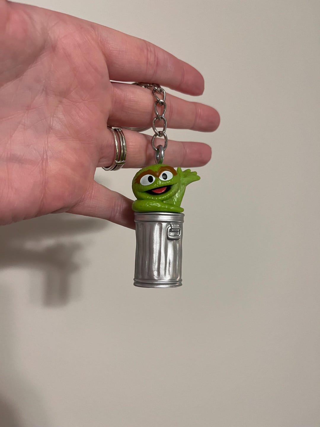 Oscar the Grouch Keychain From Sesame Street - Etsy