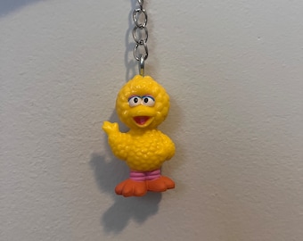 Sesame Street Yellow Big Bird Keychain Backpack Zipper Purse Chain 3 ...