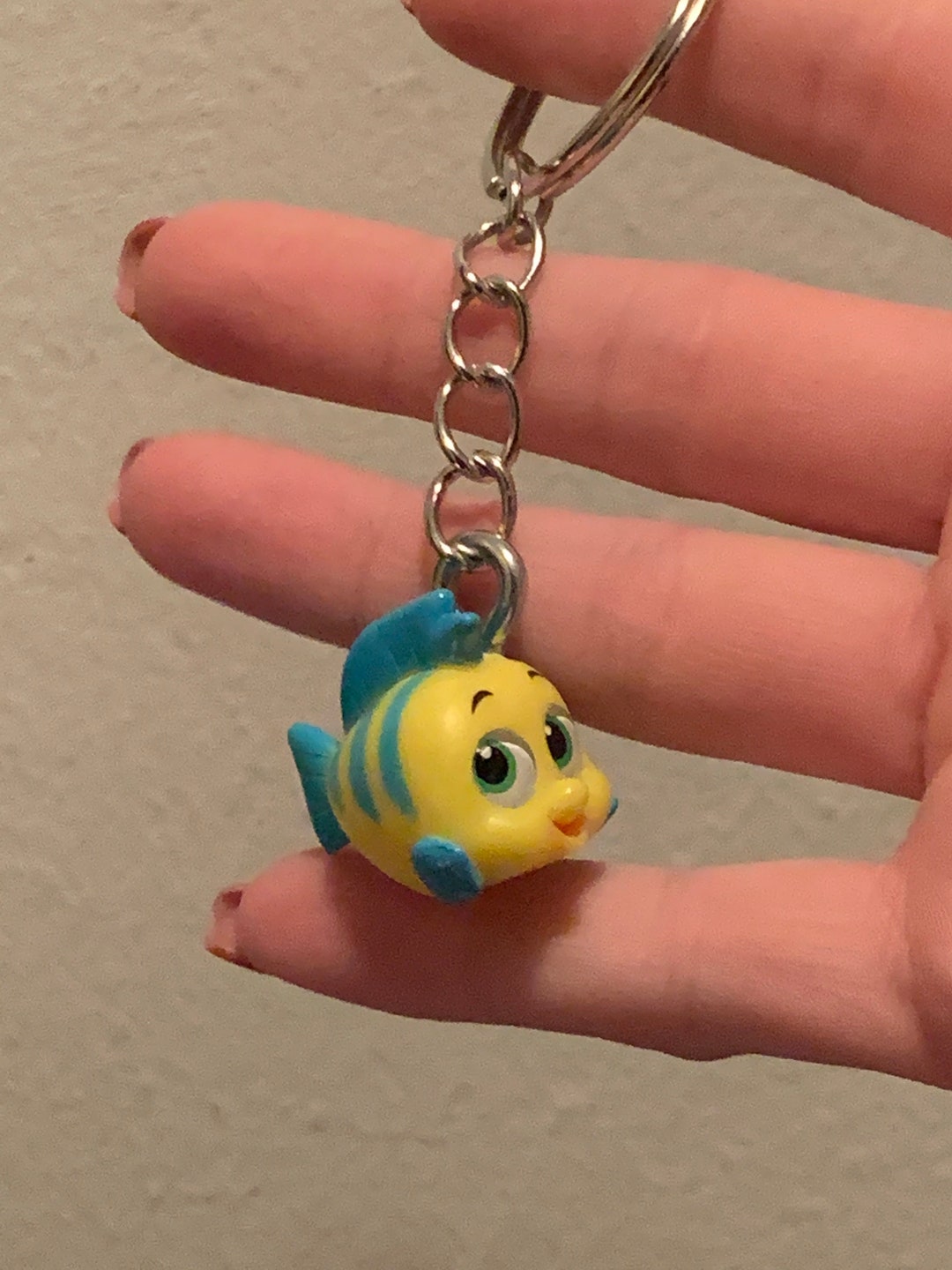Flounder From the Little Mermaid! Custom Keychain - Etsy