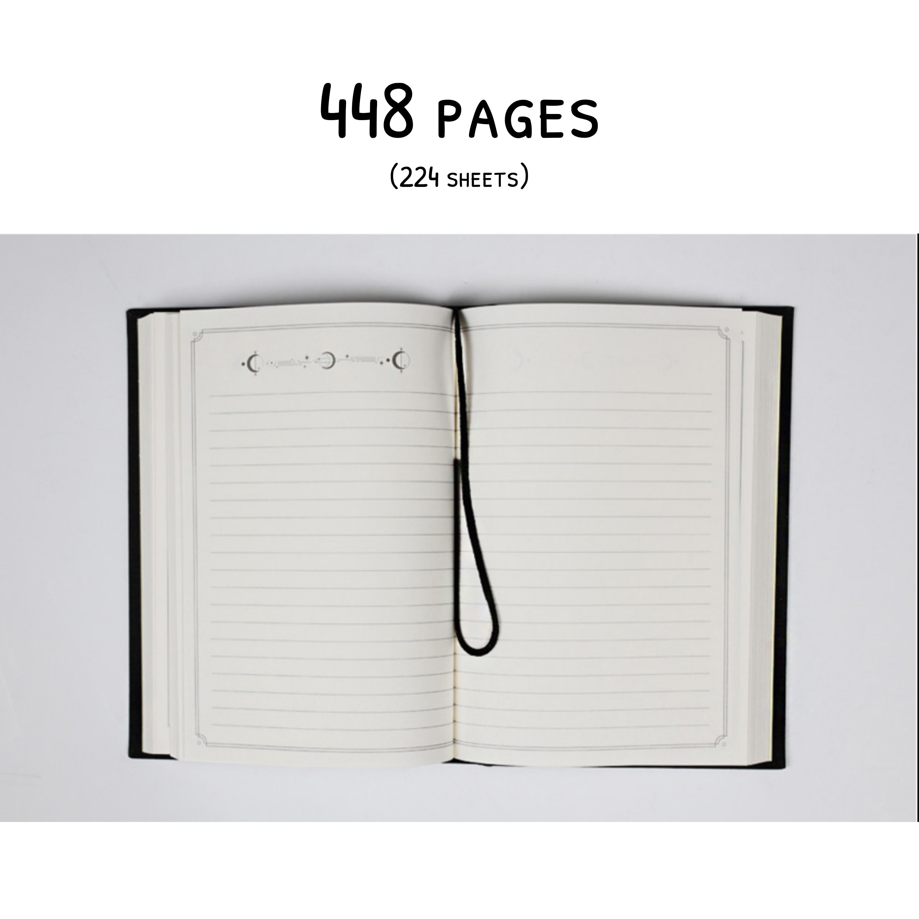 Cute Aesthetic Korean Ruled Hard Cover Magic Moon & Spells - Etsy