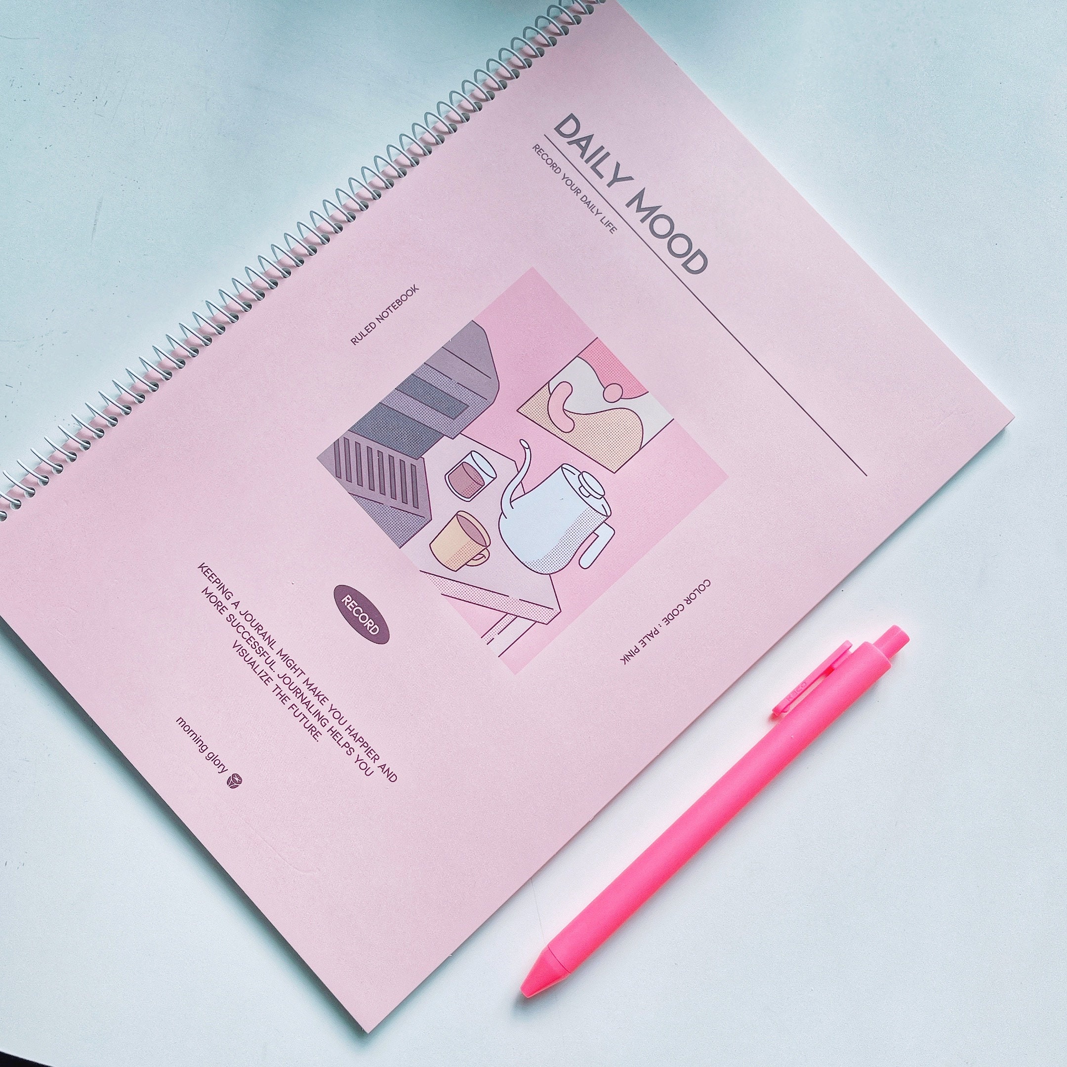 Cute Korean Aesthetic Ruled Spiral Planning Notebook/journal - Etsy