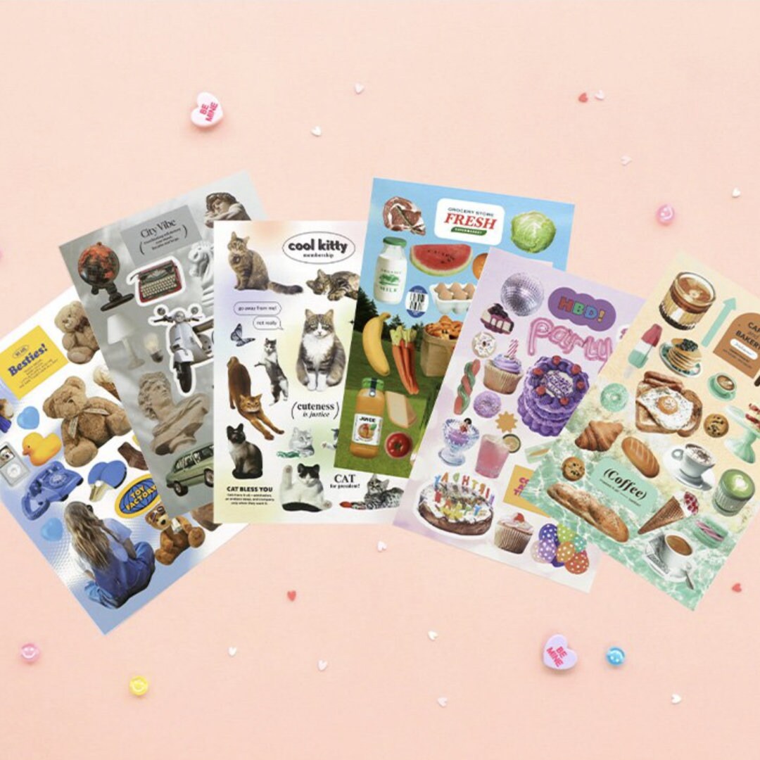 Y2k Stickers 7 Sheets Pack Kawaii Reusable Removable Stickers - Etsy