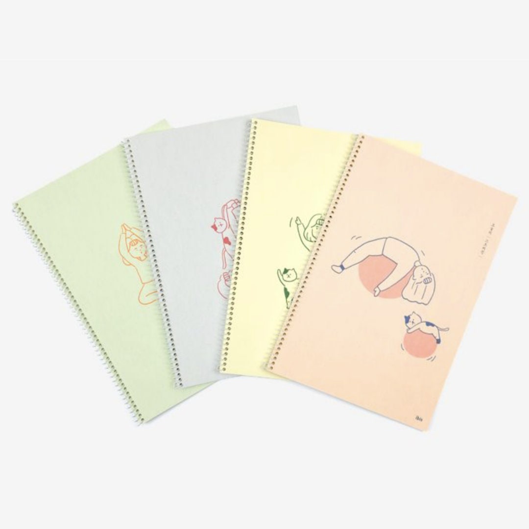 Cute Korean Aesthetic Ruled Spiral Notebook for Girls, College, School ...