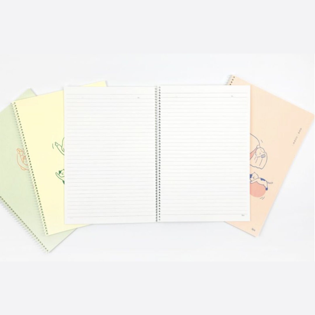 Cute Korean Aesthetic Ruled Spiral Notebook for Girls, College, School ...