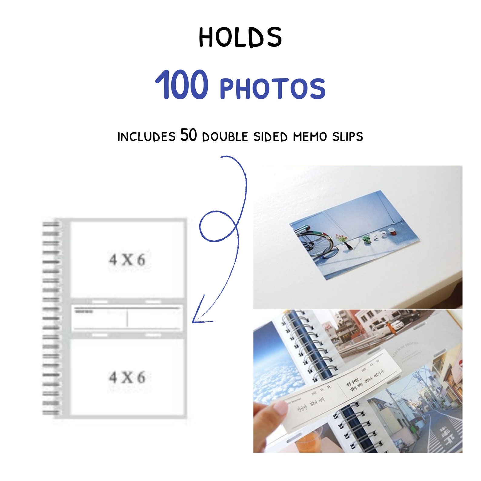 Aesthetic Simple Korean Hard Cover 4 X 6 Photo Album Book - Holds 100 ...