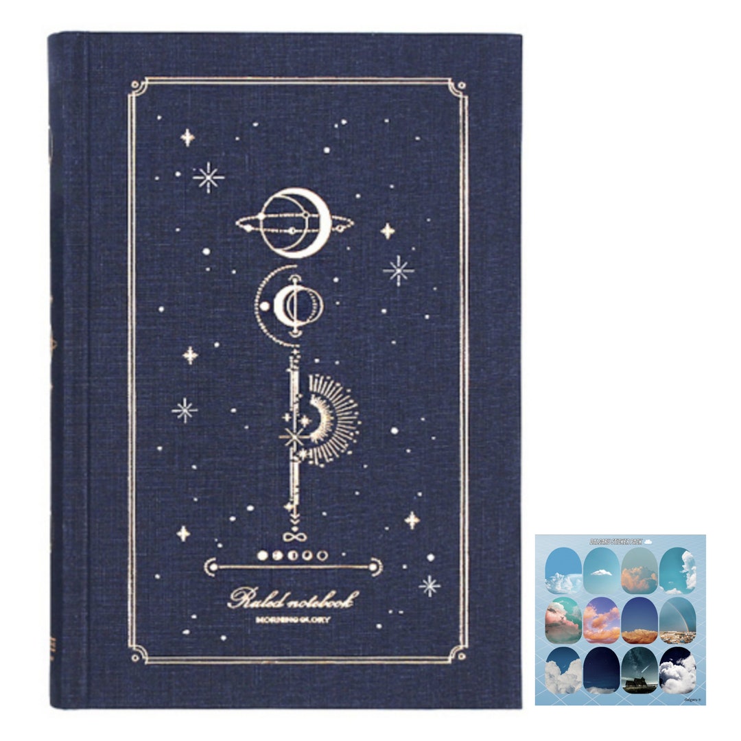 Cute Aesthetic Korean Ruled Hard Cover Magic Moon & Spells Diary ...