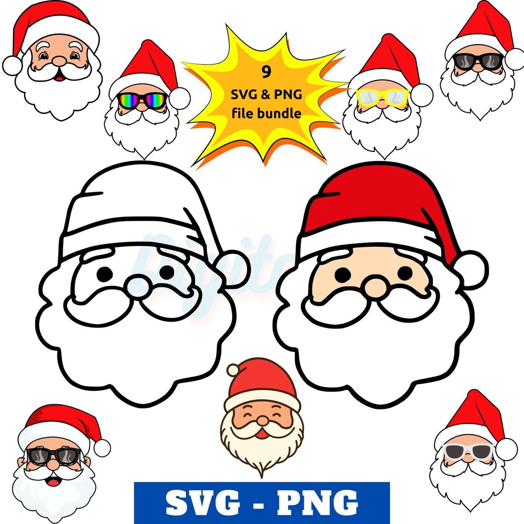 Santa Claus Svg, Png / Merry Christmas / Svg Files for Cricut and ...