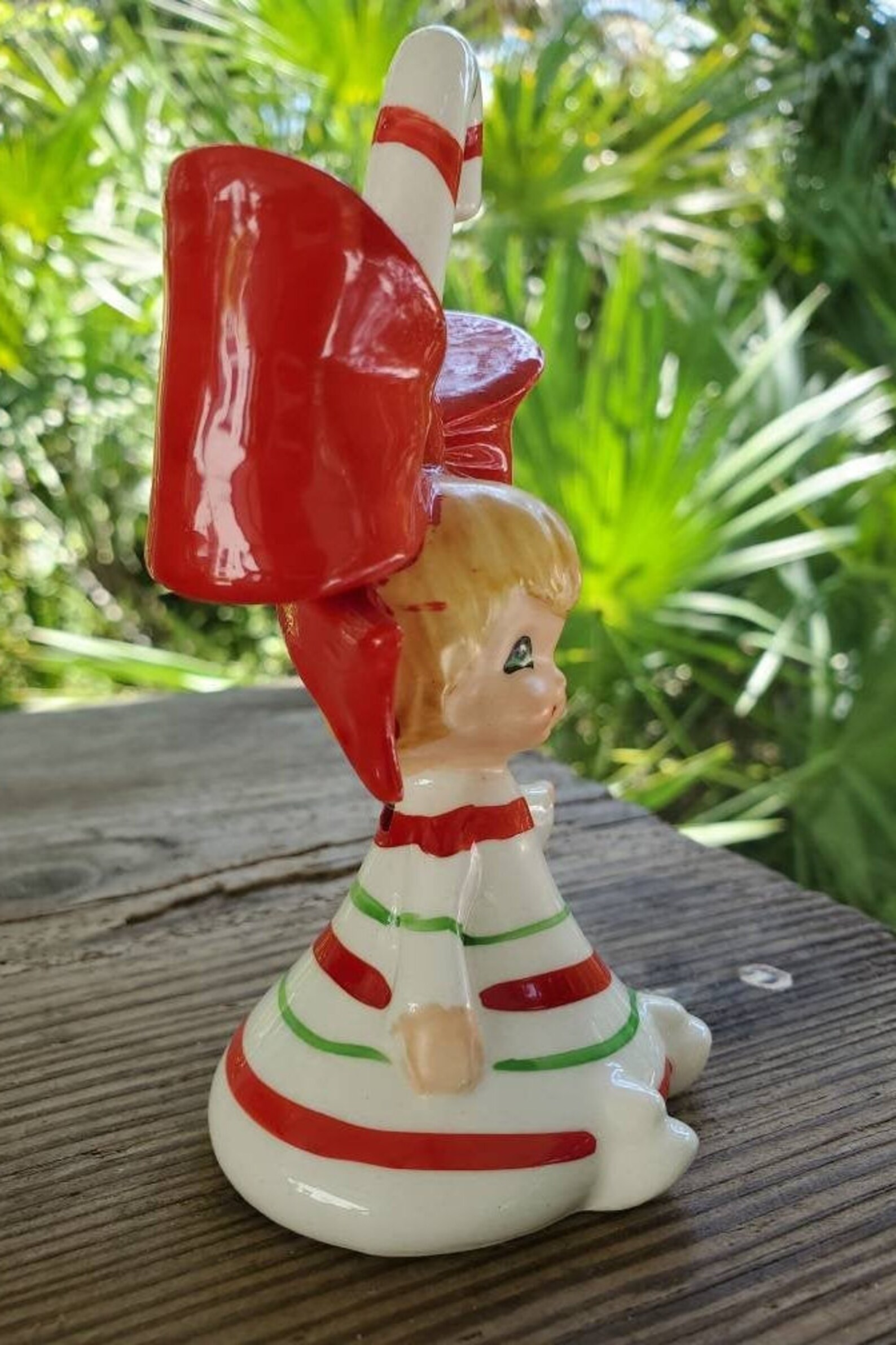 Lefton Christmas Bell Figurine – Girl With Red Bow, Japan Vintage - Etsy