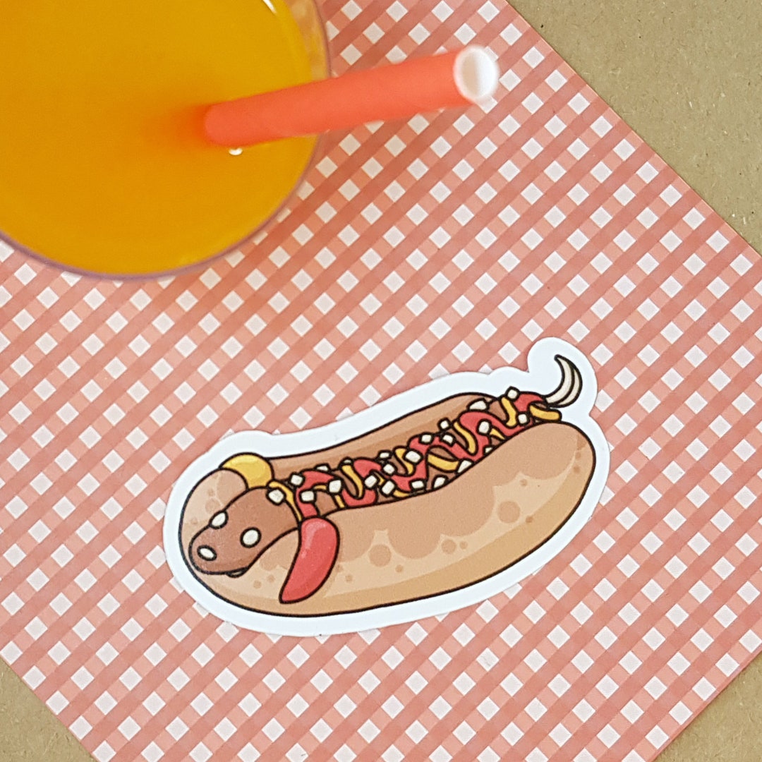 Loaded Hotdog Sticker | Dog Diner - Etsy