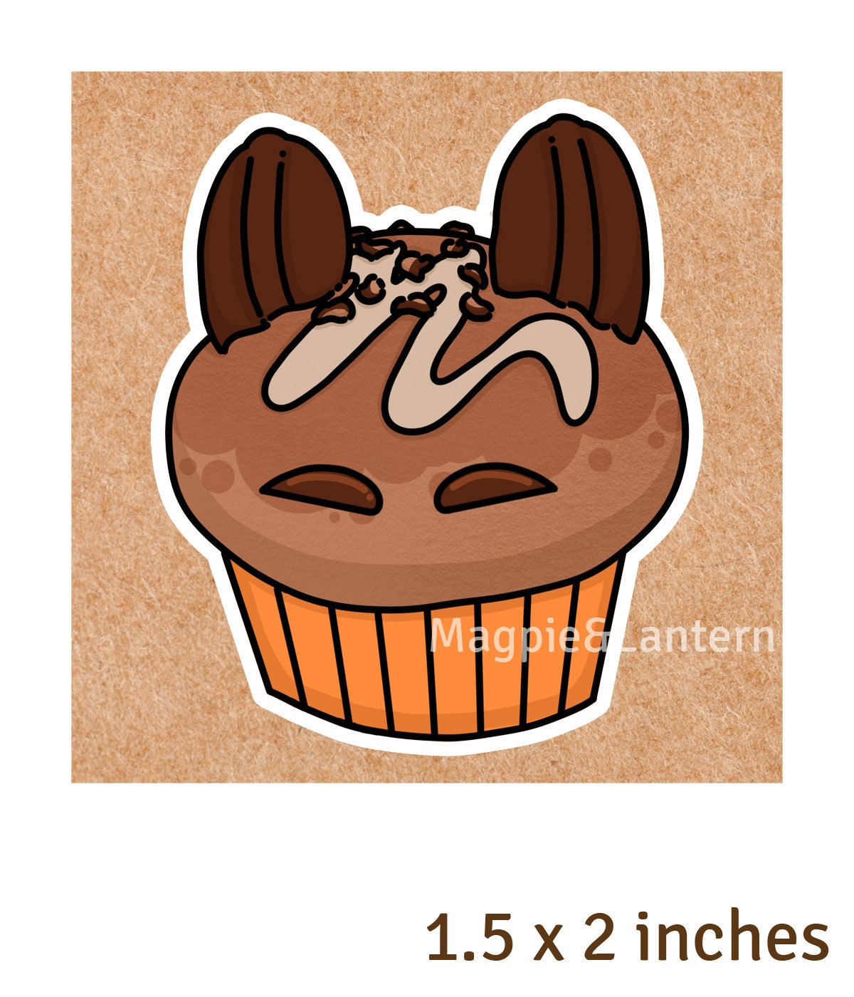 Cat Muffin Sticker Calico Cat Café - Etsy