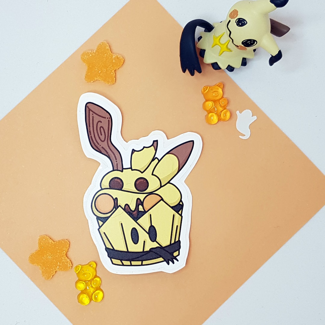 Mimic Cupcake Sticker | Mimikyu | Pokémon - Etsy