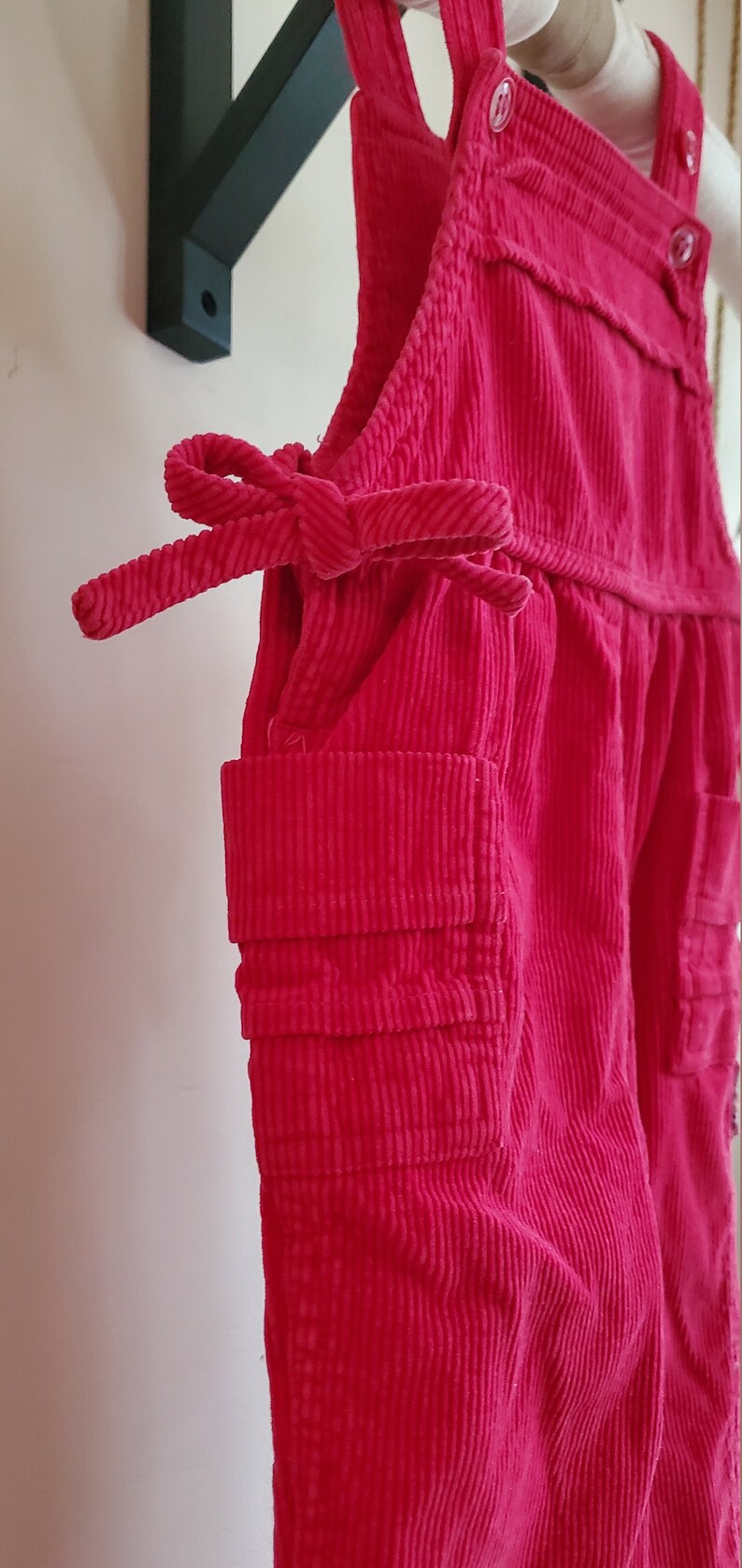 Vintage 1980's Girl's Overalls - 80's Girls Toddler Magenta Pink ...