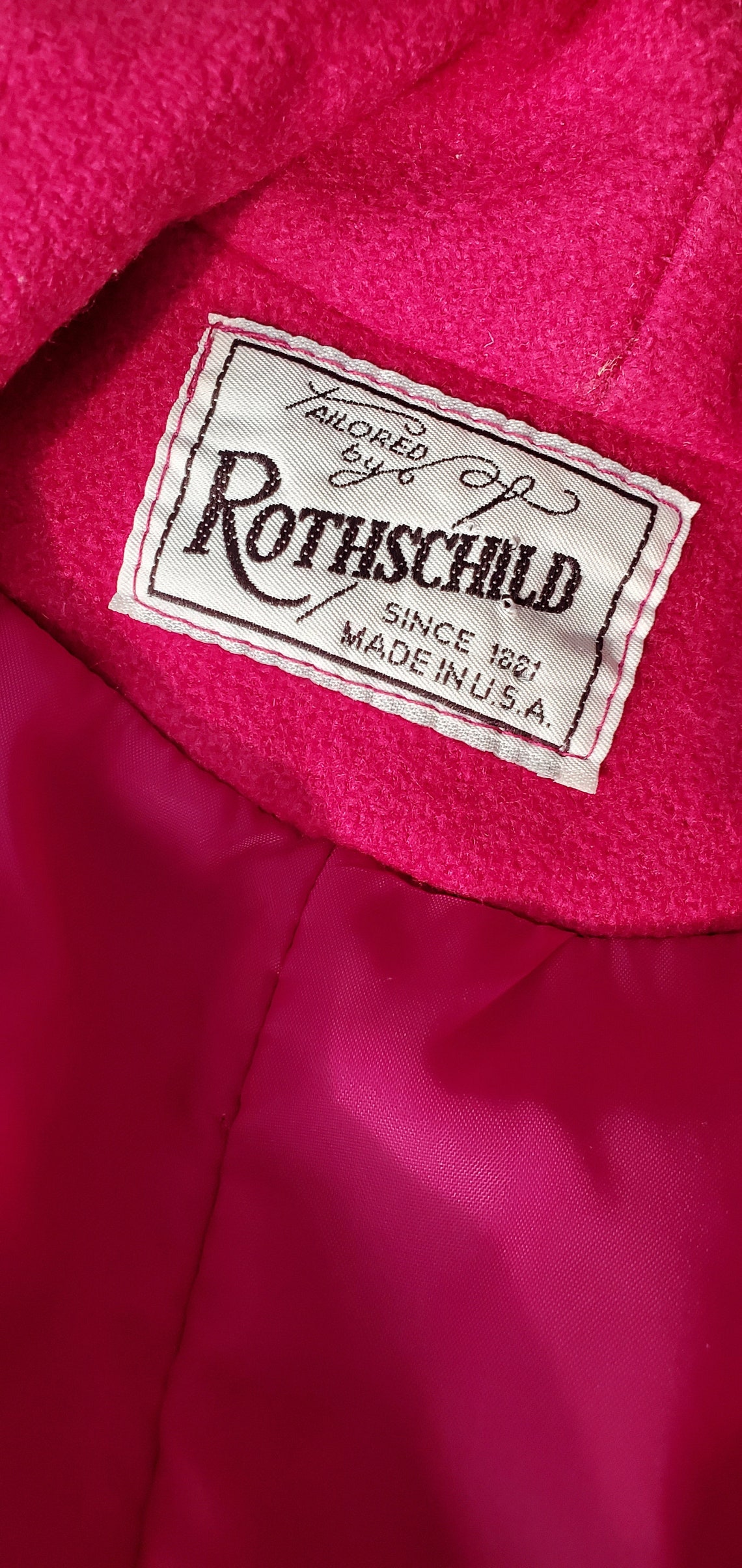 Vintage 1980's Coat 80s Rothschild Double Breasted Peacoat Barbie Hot ...