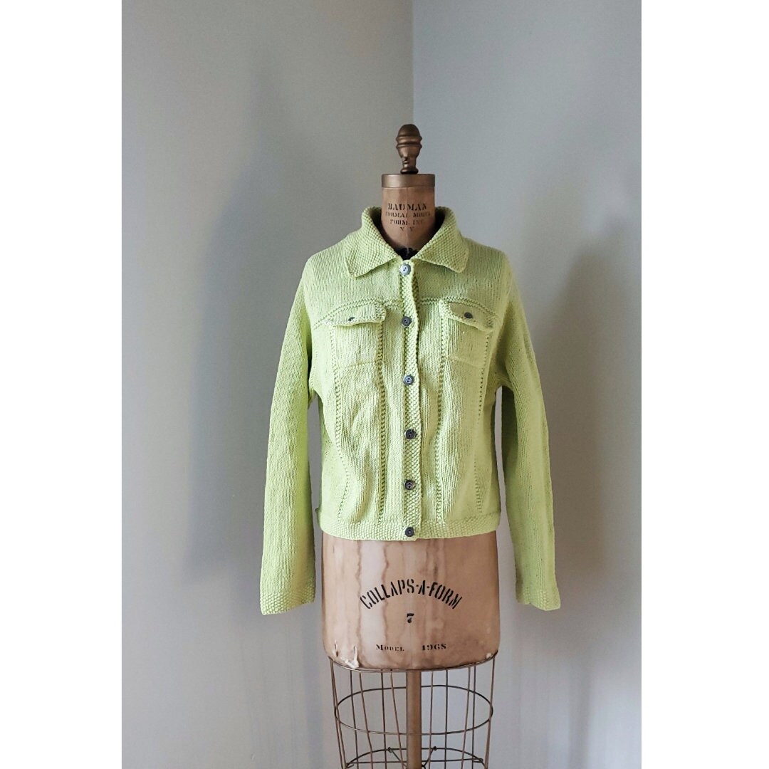 Vintage 1990's Cardigan Sweater 90's Ballinger Gold - Etsy