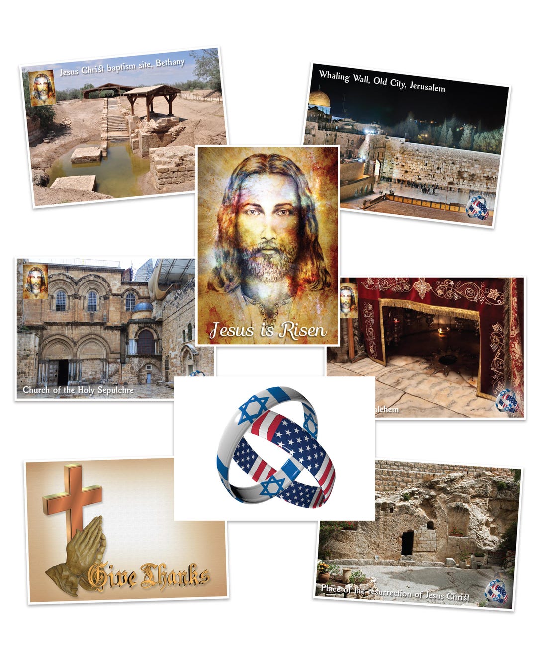 Holy Land Christian Poster Set (8 Prints) – Jesus Art & Sacred Israel ...