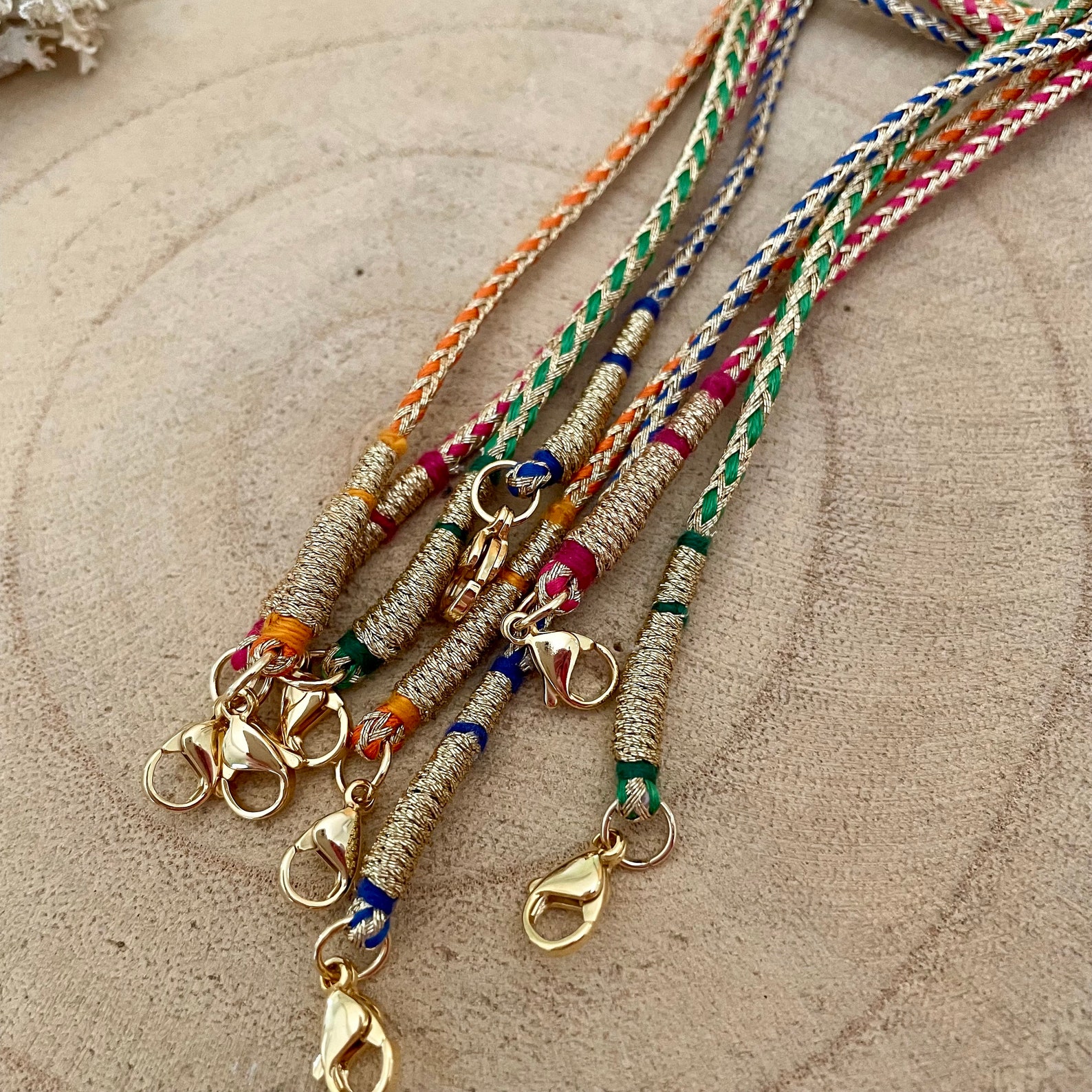 Indian Dori Cord in Variety of Colours With Ion-plated 18k Gold Plated ...