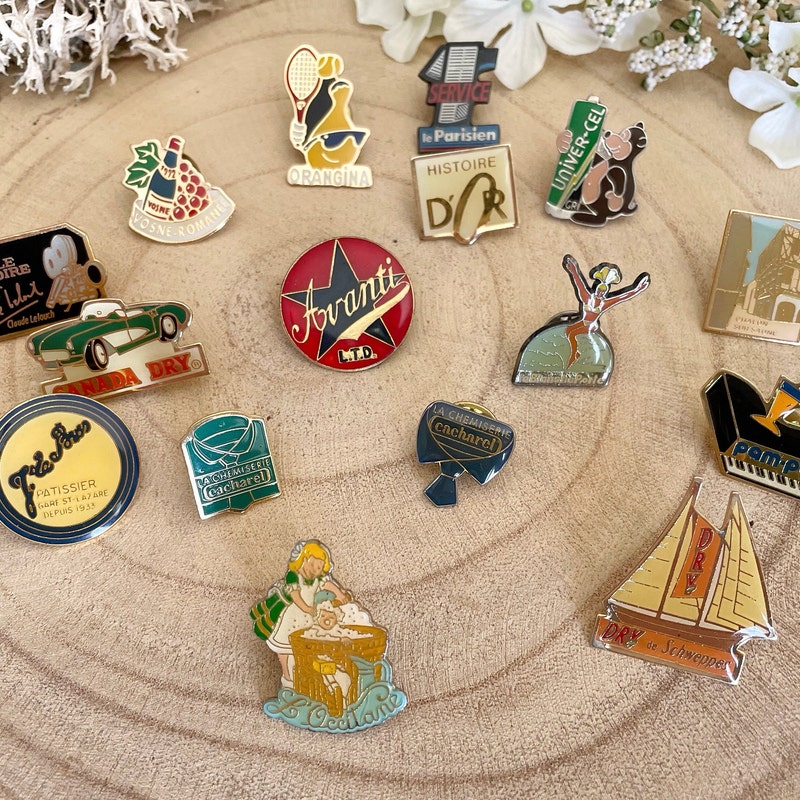 Vintage Enamel Pins - Etsy
