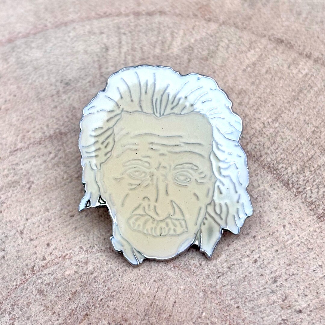 Vintage Enamel Albert Einstein Pin Badge, Lapel Pin - Etsy