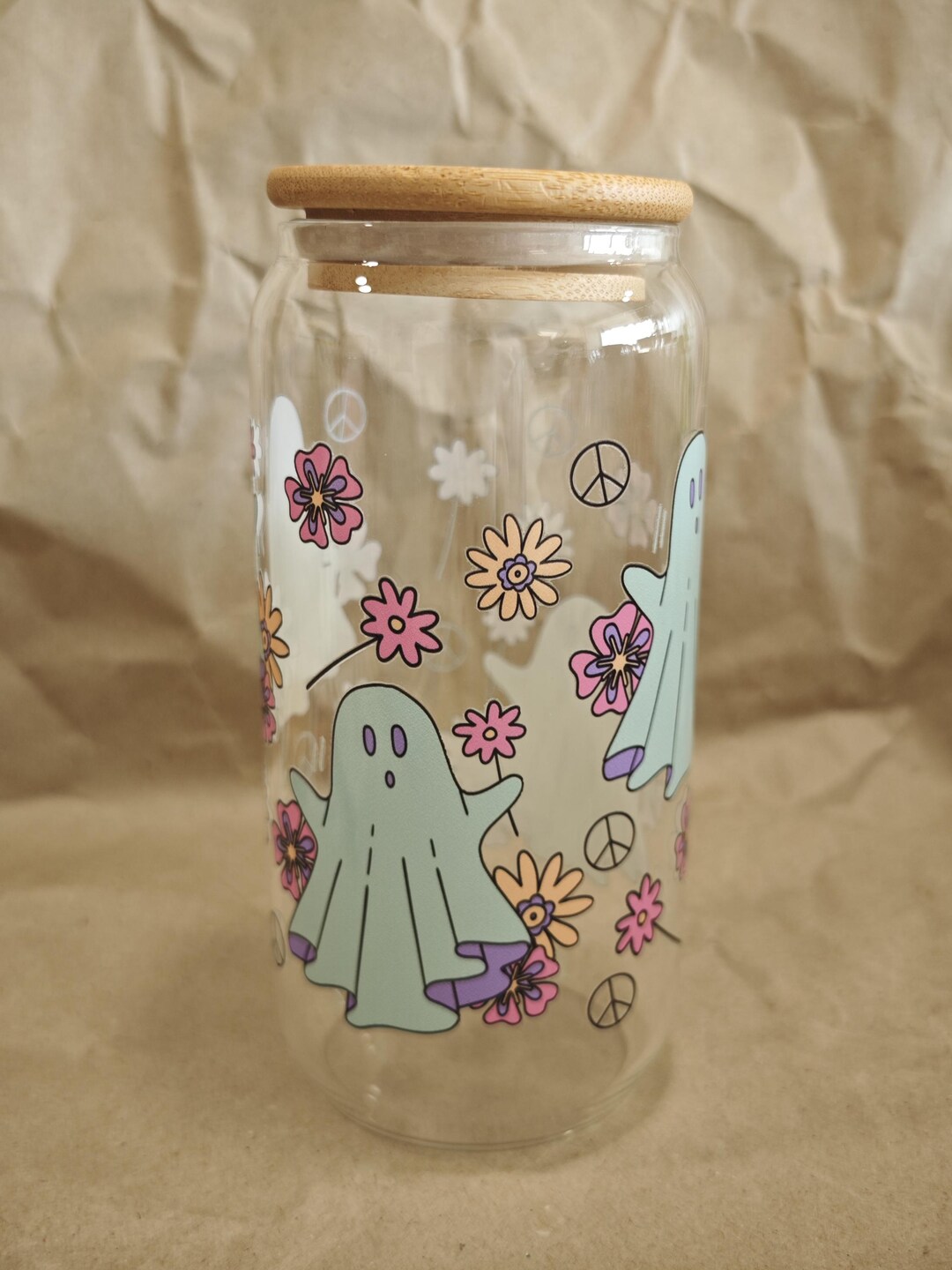 Drinking Glass "bluey Ghosts" | Glass | Daydrinking | All Year ...