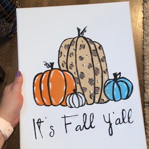 It’s Fall Y’all Pumpkins-hand Painted - Etsy