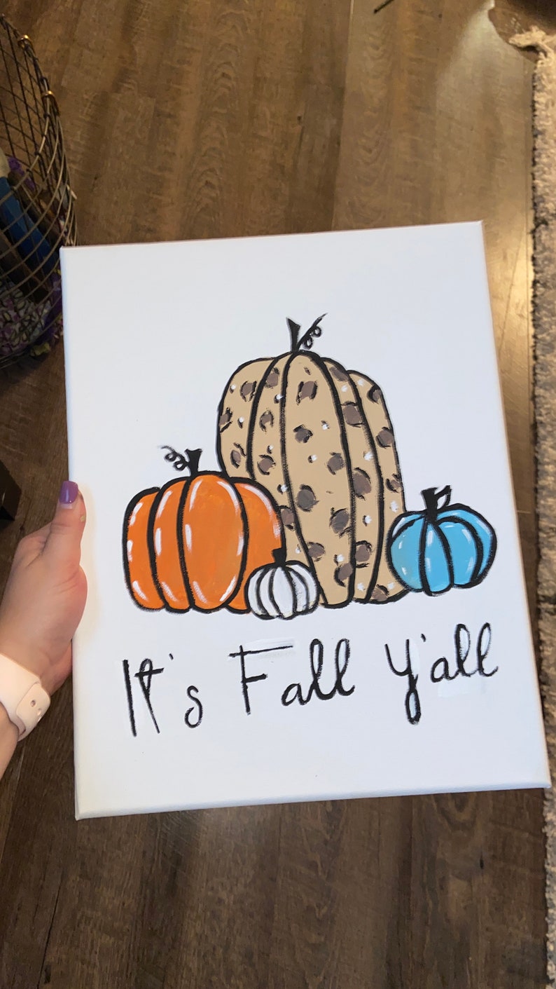 It’s Fall Y’all Pumpkins-hand Painted - Etsy