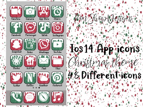 Christmas Ios14 Icons Christmas Theme Icons Ios 14 Icons | Etsy UK