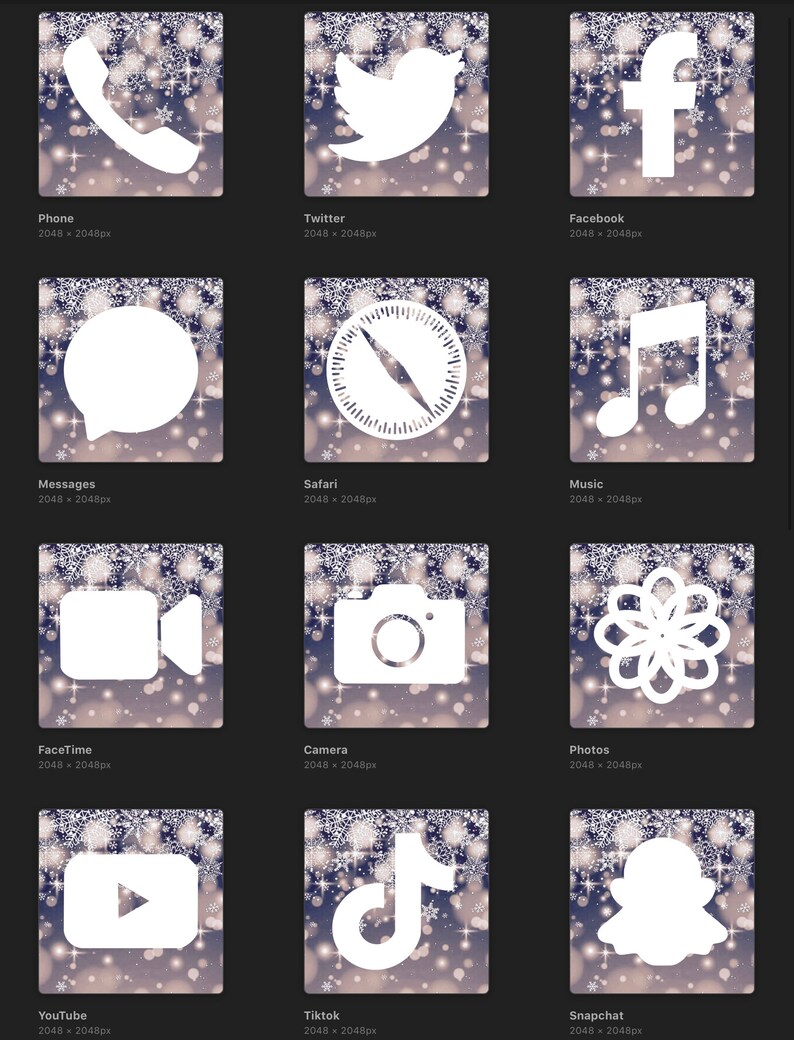 Christmas Ios14 Icons Christmas Theme Icons Ios 14 Icons Christmas ...