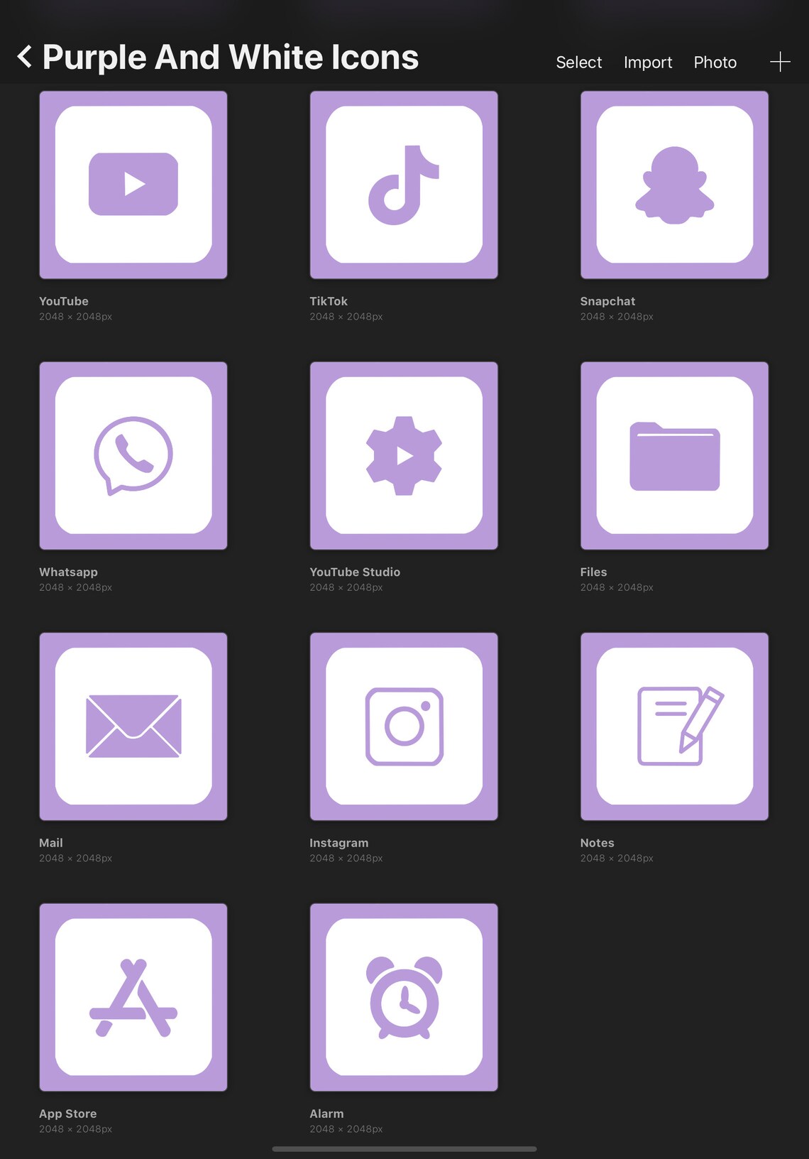 Purple and White Ios14 Social Media Icon Bundle - iPhone Icons - Blog ...