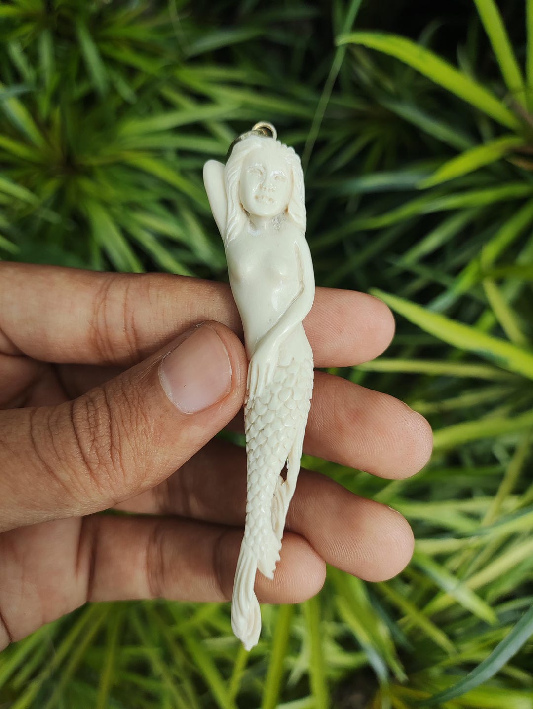 Pendant, Bone Pendant, Necklace, Mermaid Bone Pendant, White Horns ...