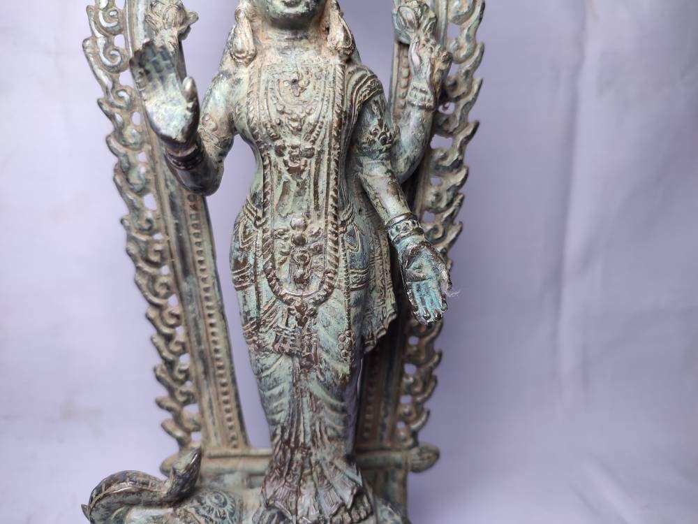 Sculpture Art & Collectibles Brass Hindu Goddess of Wealth Saraswati ...