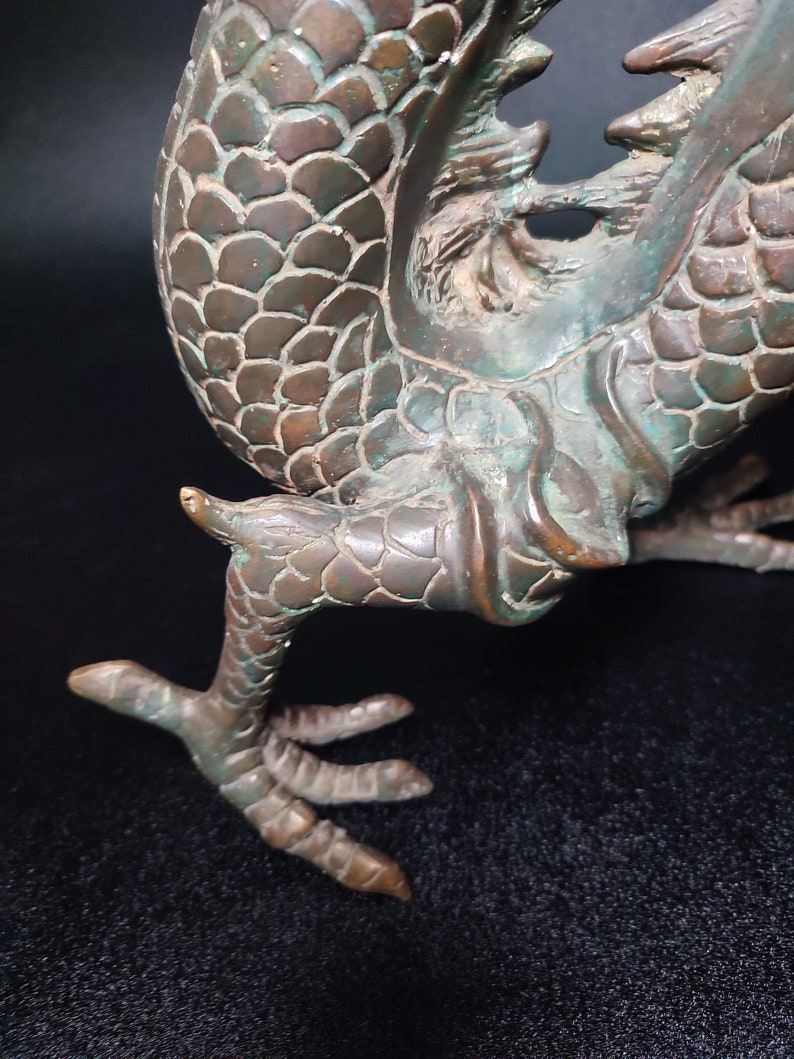 Chinese Dragon Statue Black Dragon Sculpture Art Decor Perfect Gift for ...