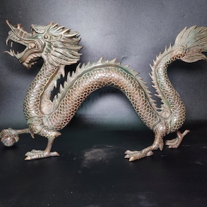 Chinese Dragon Statue - Black Dragon Sculpture Art Decor - Perfect Gift ...