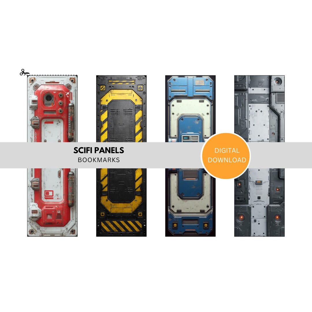 Scifi Panels – 20 Cool Bookmarks With Futuristic Surface Textures in ...