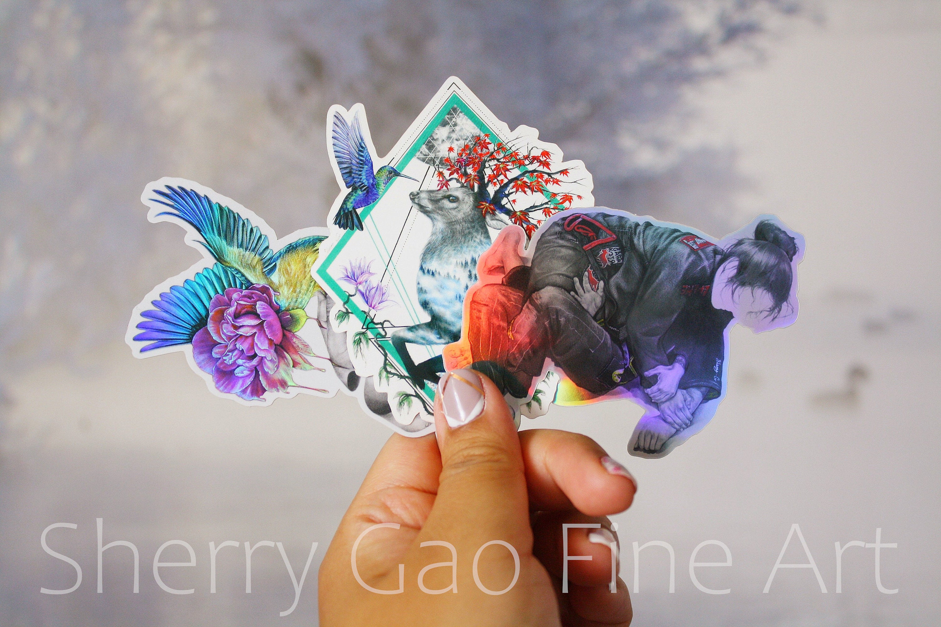 Holographic sticker-Ethereal-Vinyl sticker-Laptop | Etsy