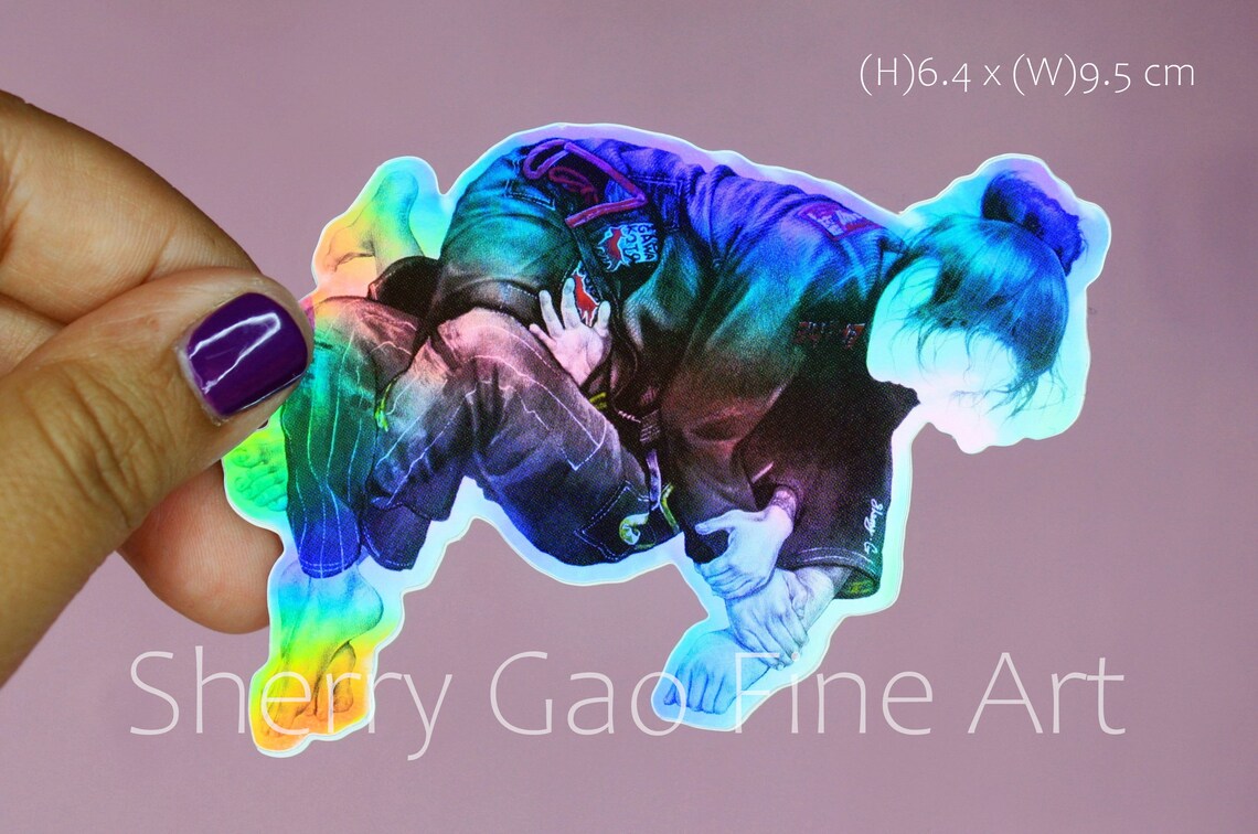 Holographic Sticker-kimura Lock-bjj Art-jujitsu Art-bjj - Etsy