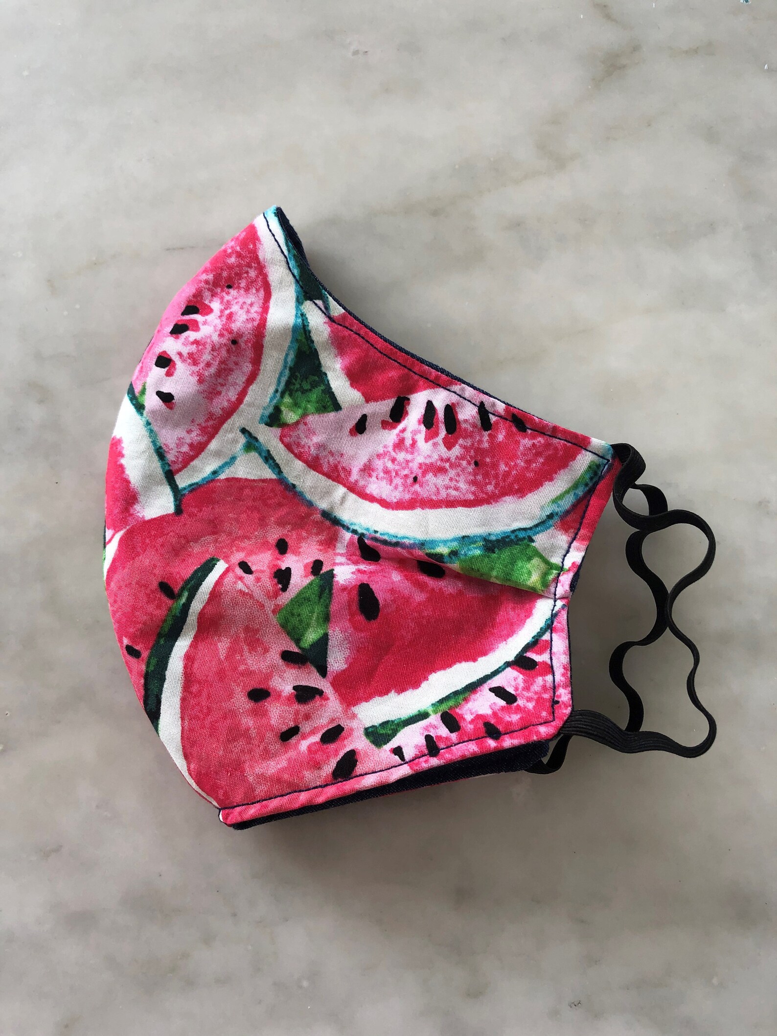 Bright Watermelon Print Face Mask Reusable Reversible and 3 | Etsy