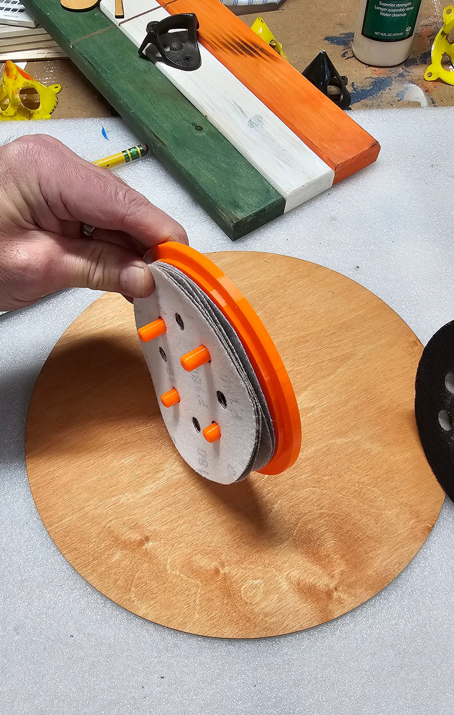 Sanding Pad Holder: Orbital Sander Sandpaper Disc Mount for DIY ...